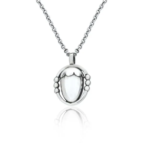 Georg Jensen Vintage Sterling Silver 118 Acorn Pendant on an 18 Cable Necklace